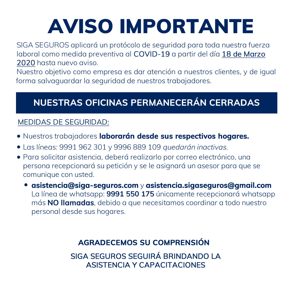 Bienvenido a Sistema SIGA Seguros
